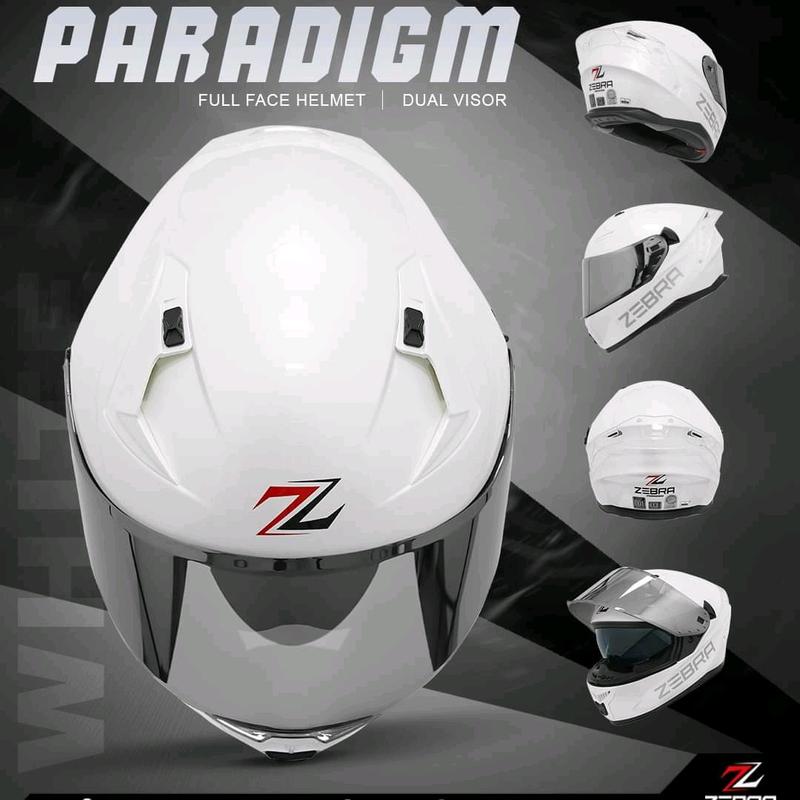 ZEBRA PARADIGM 2023 PLAIN FULL FACE DUAL VISOR HELMET for ME - TikTok ...