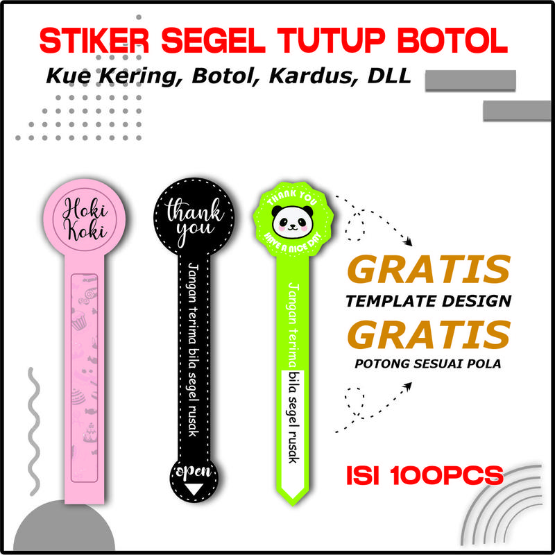 STIKER SEGEL TUTUP BOTOL CUSTOM - Shop | Tokopedia