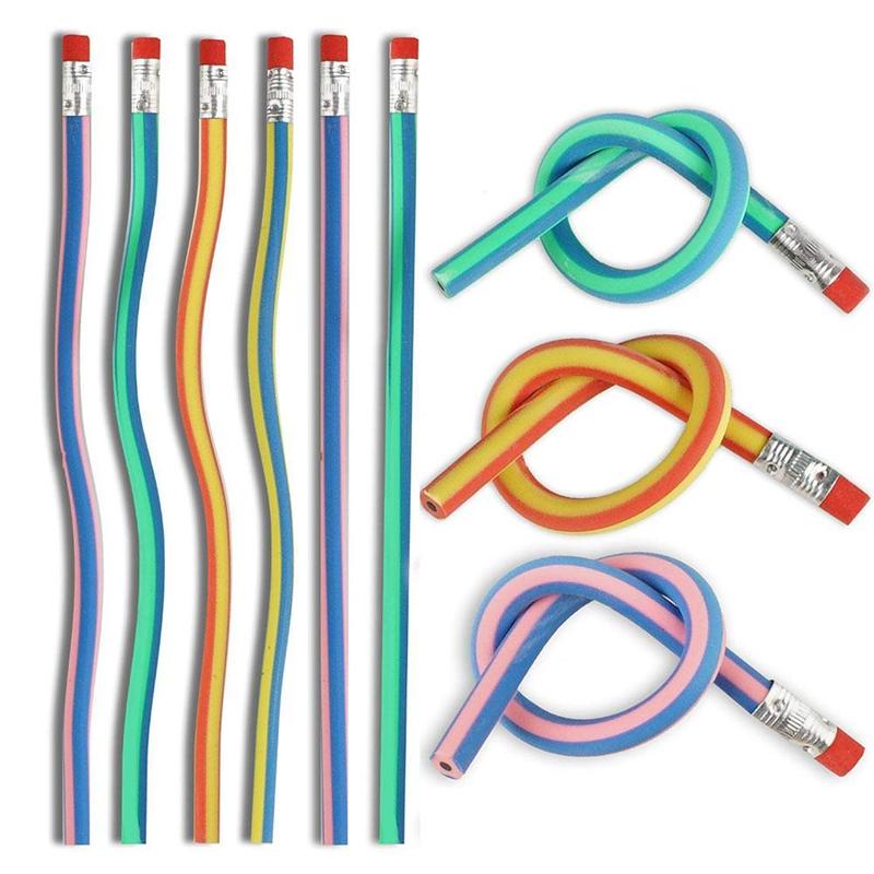 1/5pcs Soft Flexible Bendy Pencils Magic Pencil With Eraser Bendy ...