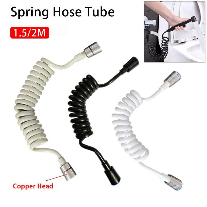 1Pcs Retractable Toilet Bidet Spring Shower Hose Telephone Line ...
