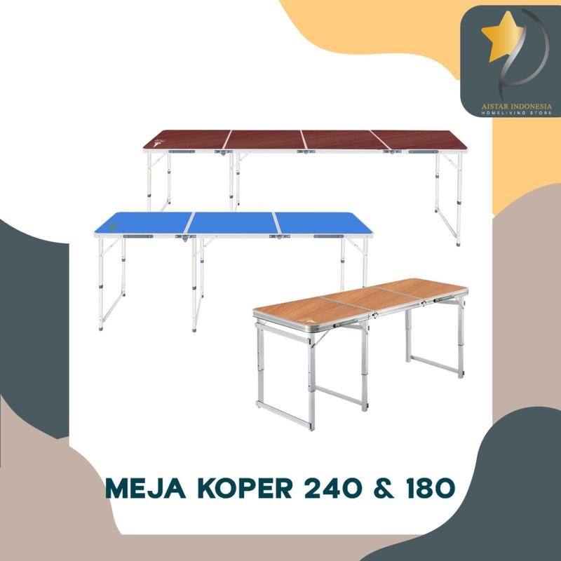 【COD】AISTAR Meja Lipat Jualan Portable Meja Koper Panjang Serbaguna ...
