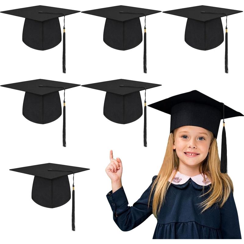 6 count Graduation Caps,Black Grad Caps with Tassel Adjustable Grad Hat ...
