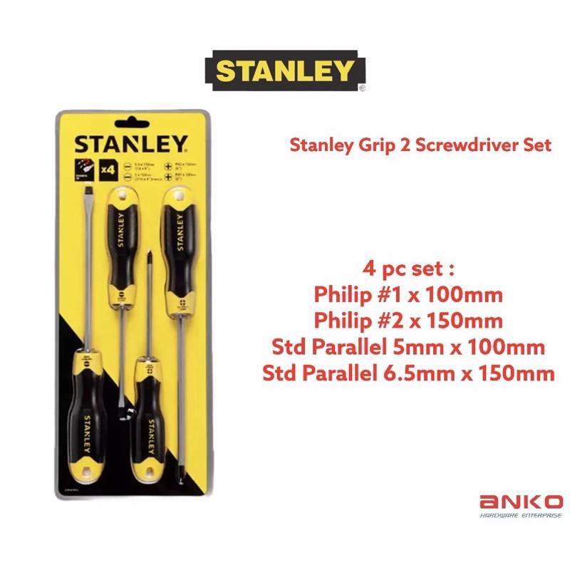 STANLEY CUSHION GRIP SCREWDRIVER 4 PC SET ( PHILIPS | STD PARALLEL ...