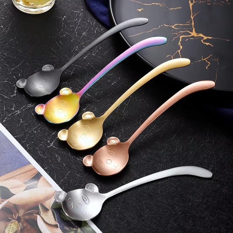 Creative Bear Spoon Stainless Steel Cartoon Bear Stirring Spoon ...