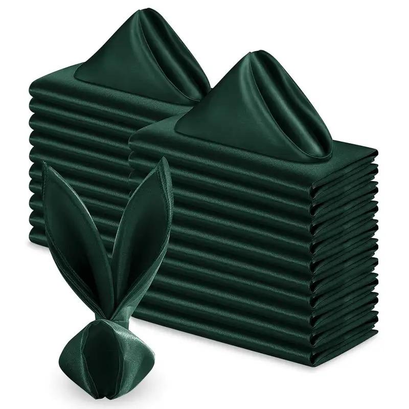 Napkin Satin, 12pcs, 30 * 30cm, Hiasan Meja Hidangan, Tuala Makan Malam ...