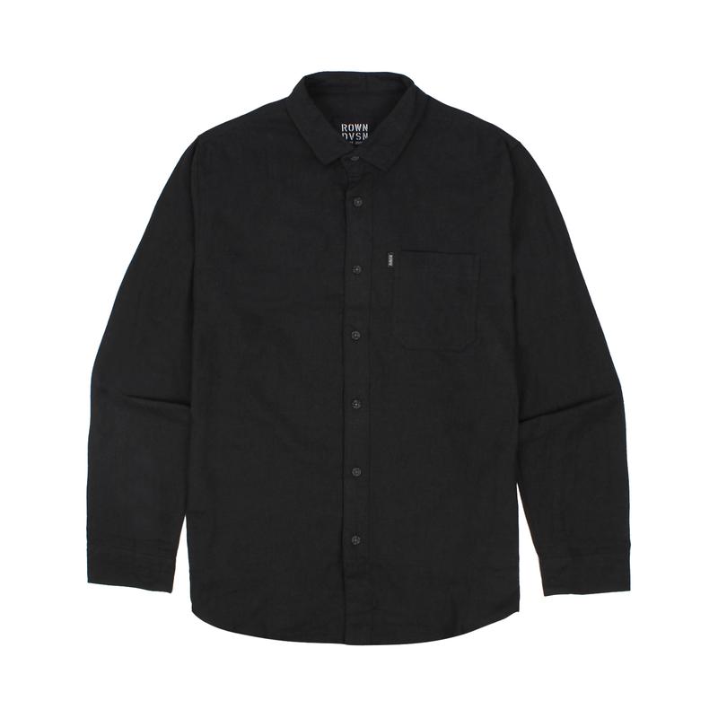 Rown Division Kemeja Panjang Heaton Black - Shop | Tokopedia