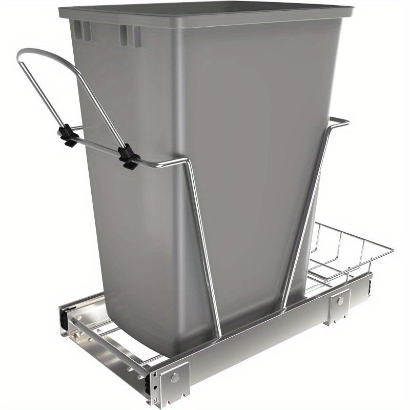 Rev-A-Shelf Pull-Out Trash Can for Kitchen Cabinet 35 Quarts 12 Gallon Recycling Bin, with Full ...