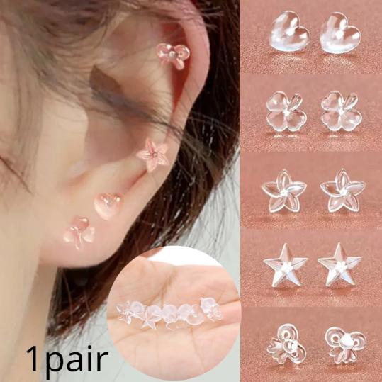 Kancing Telinga Resin Mini, 1 Pasang, Anti-Alahan, Lutsinar, - TikTok ...