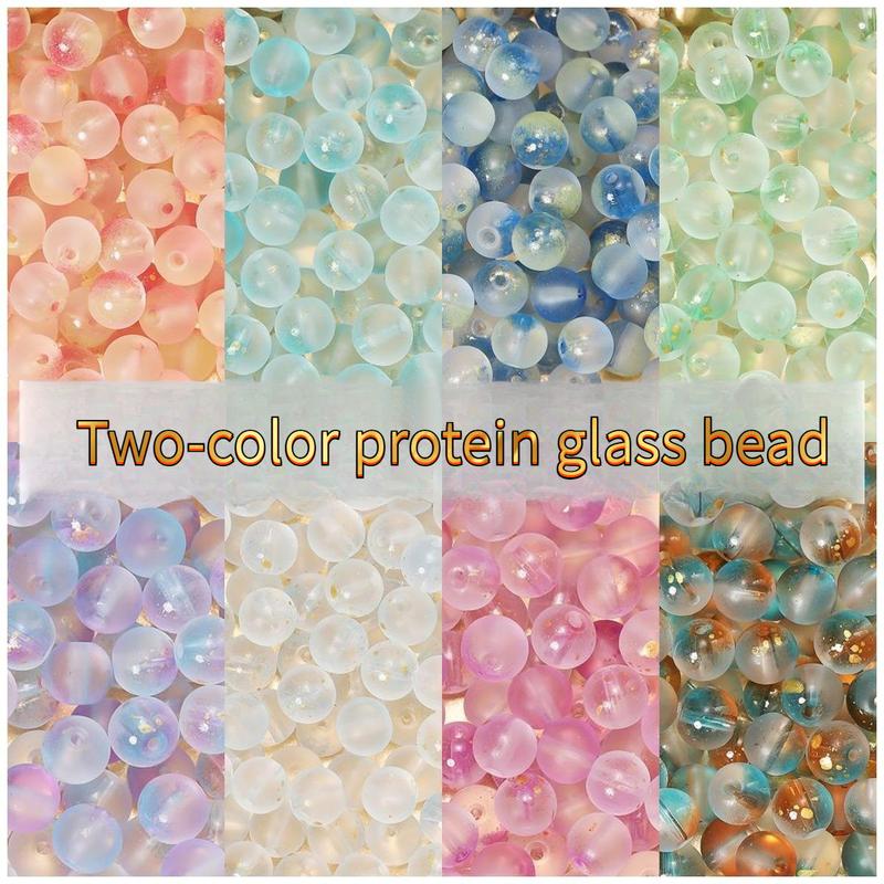 Manik Bulat Kaca Protein, 8.5mm, Dua Warna, Manik Kristal, Taburan ...