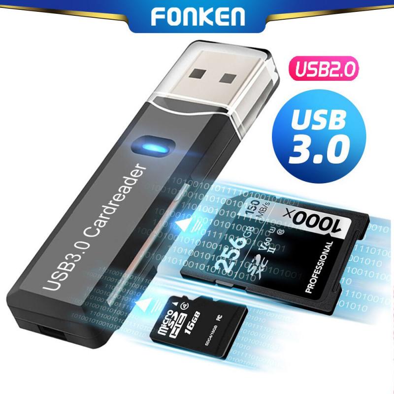 Pembaca Kad, 2.0 / 3.0, Pembaca Kad 2 DALAM 1, untuk PC, Serasi ...