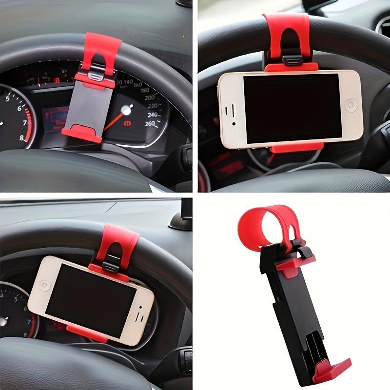 Car Phone Holder - Durable Plastic Steering Wheel Mount for Easy ...