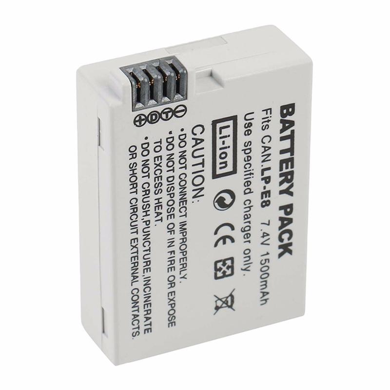 1500mAh LP E8 LP-E8 Replacement Camera Canon 550D 600D 650D 700D ...