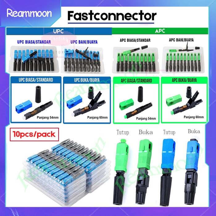 Jual FTTH Konektor SC UPC/APC 10PCS Fiber Optic Konektor SC / UPC Fiber ...
