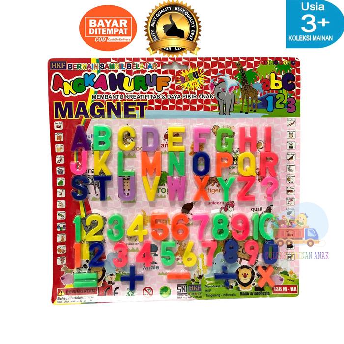 Promo Mainan Edukasi Anak Huruf Dan Angka Abjad Alphabet Magnet - Huruf ...