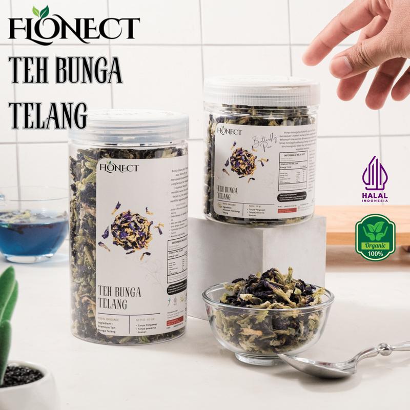 Flonect Teh Bunga Telang Kering Segar Organik 60gr Minuman Bunga Telang ...