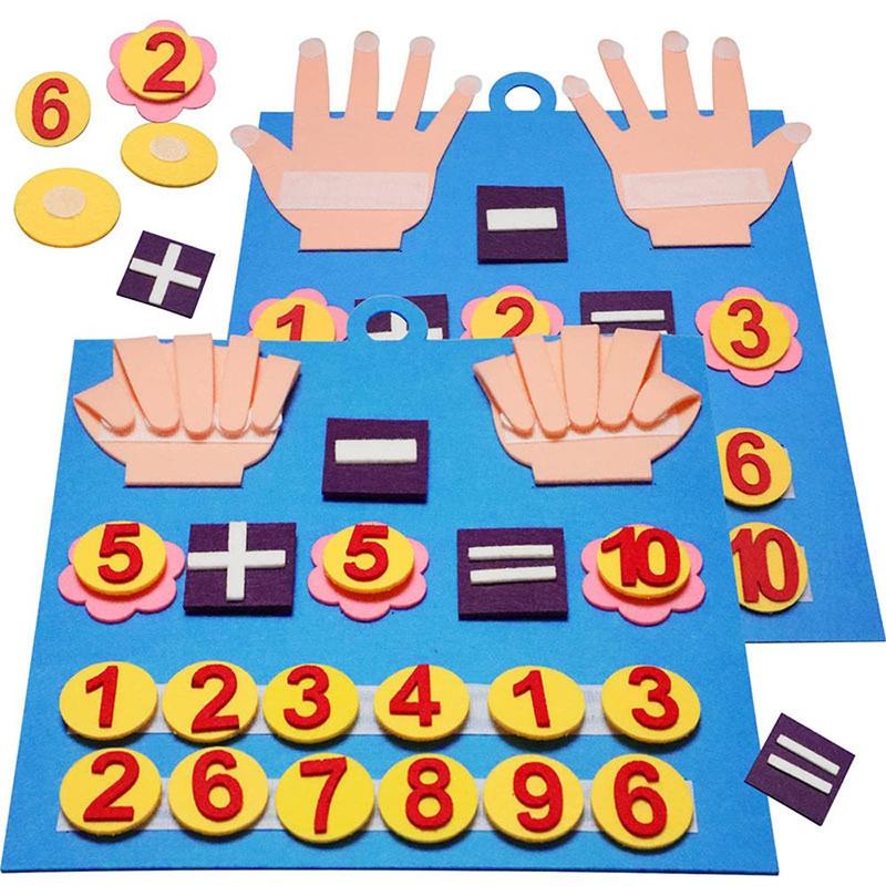 Mainan matematik rasa Montessori untuk kanak-kanak, nombor jari ...