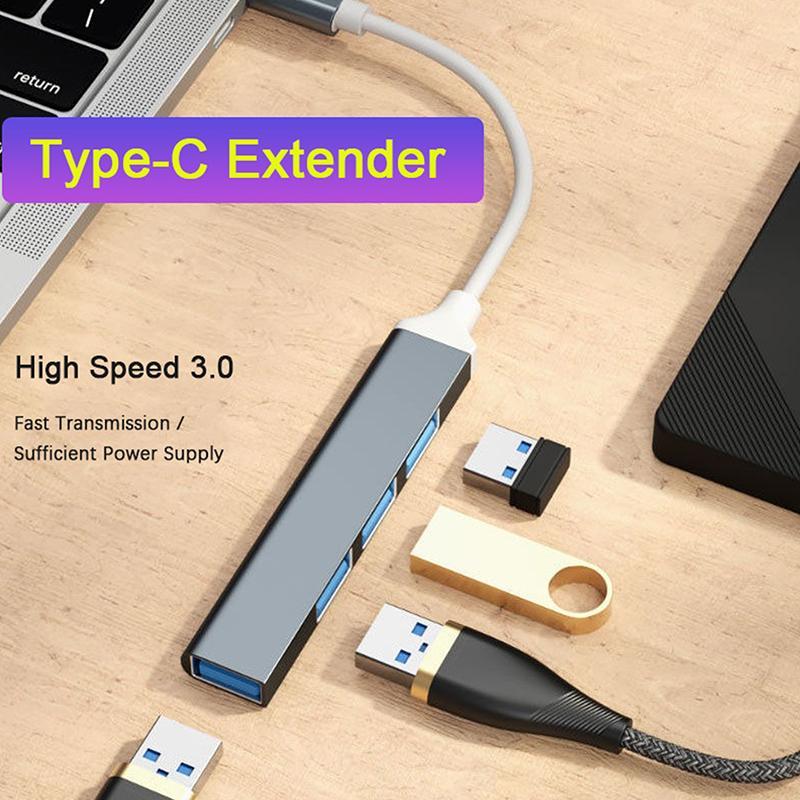 HUB USB 3.0 4-Port, Doc Type C 3.1, Multi-USB divider, OTG adapter ...