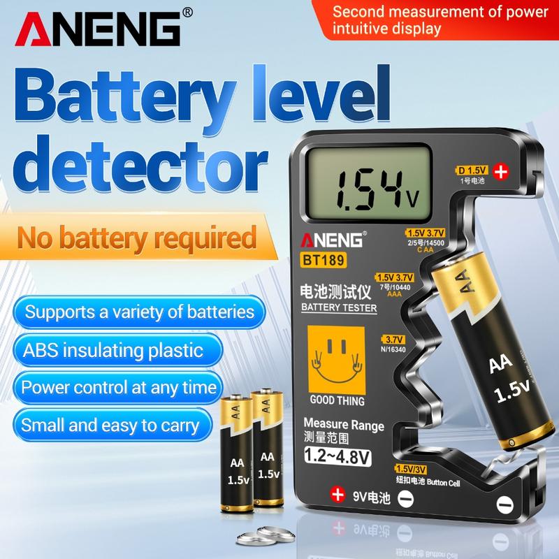 ZL Digital Battery Tester LCD-Display C-D-N- AA AAA 9V 1.5V Button ...