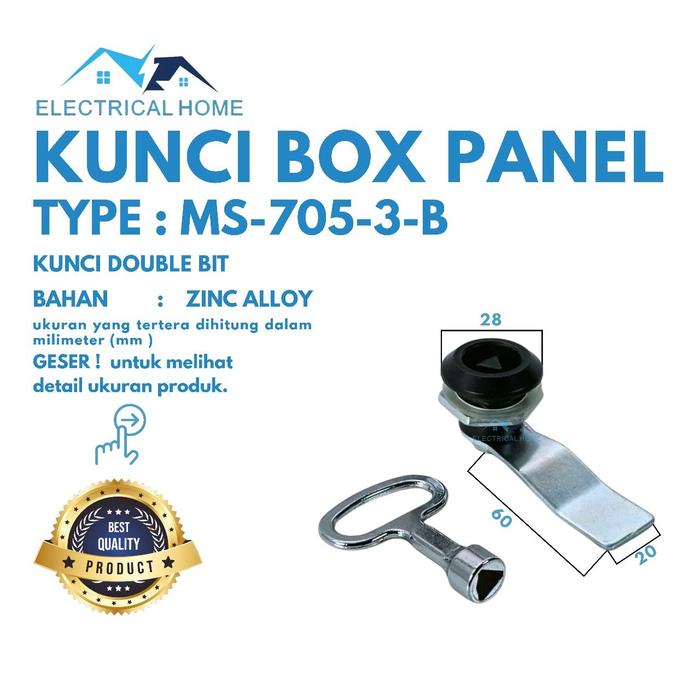 Jual Kunci Box Panel MS-705-3-B Triangular (Segitiga) - Kota Surabaya ...