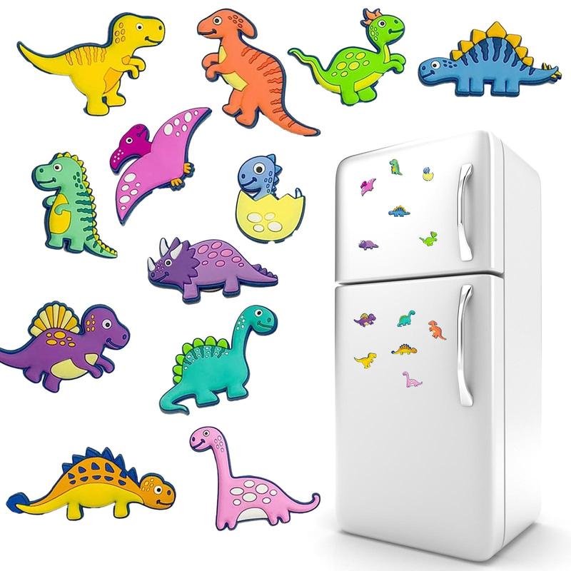 Cartoon Dinosaur Pattern Fridge Magnet, 12pcs Mini Cute Animal Cartoon ...