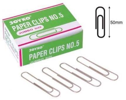 Jual GROSIR Trigonal Clips JOYKO No 5/Klip Kertas Besi/Penjepit ...