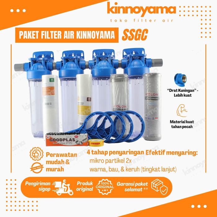 Jual Paket filter air 1 set lengkap 4 tahap / filter air keruh ...