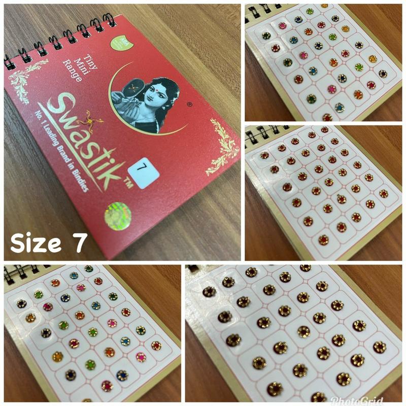 Bindi/ Pottu/ Sticker Pottu Booklet Swastik Stone border spiral ...