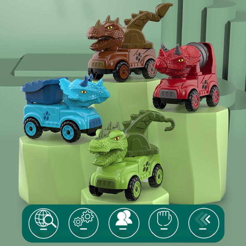 Set Kereta Mainan Kejuruteraan Dinosaur, untuk Kanak-kanak, Teka-teki ...