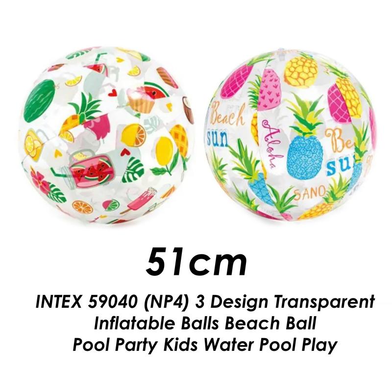 INTEX 59040 (NP4) 3 Design Transparent Inflatable Balls Beac - TikTok ...