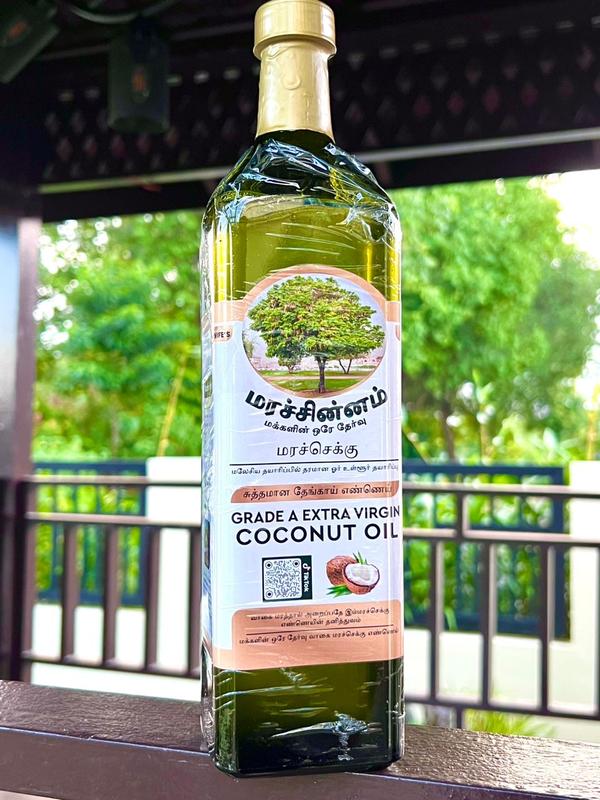 Marachekku Tengga Ennai 1L, Wood Pressed Oil Grade A Virgin Coconut ...
