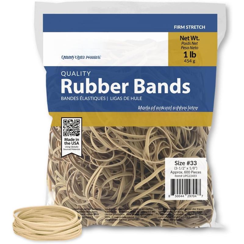 Rubber Bands, Size 33 (3-1/2 x 1/8), 1 lb Bag, - TikTok Shop