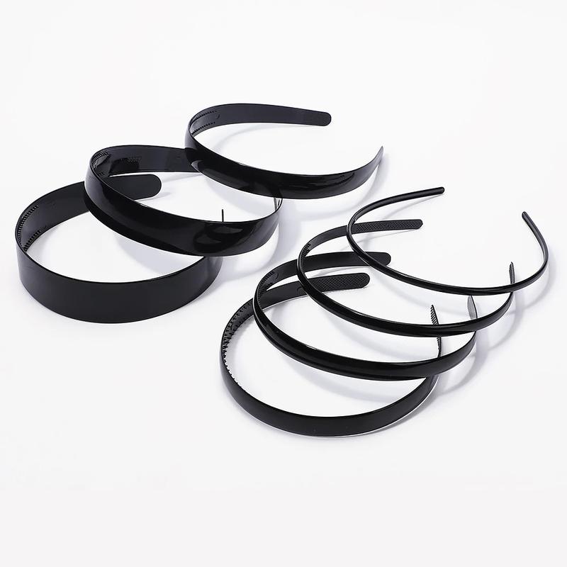 Plastik Resin Hitam Beralun Hoop Kepala Bergaya Gelombang Hitam ...