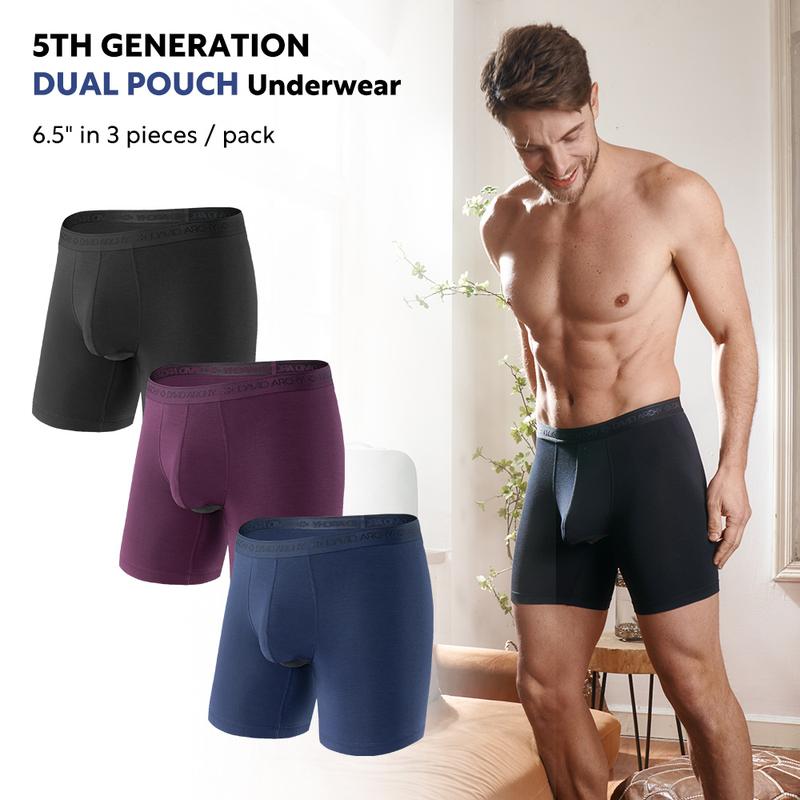 Men's Dual Pouch Underwear Micro Modal Boxer Briefs Separate - TikTok Shop