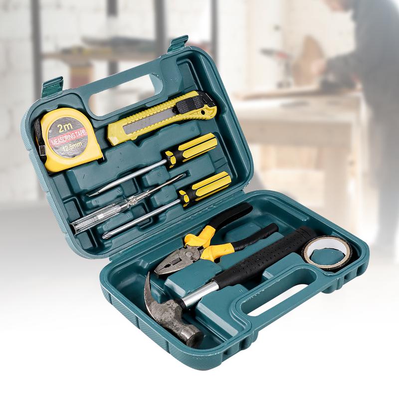 Alat Set Perkakas Palu Tang Obeng Cutter Meteran 8 in 1 - Shop | Tokopedia