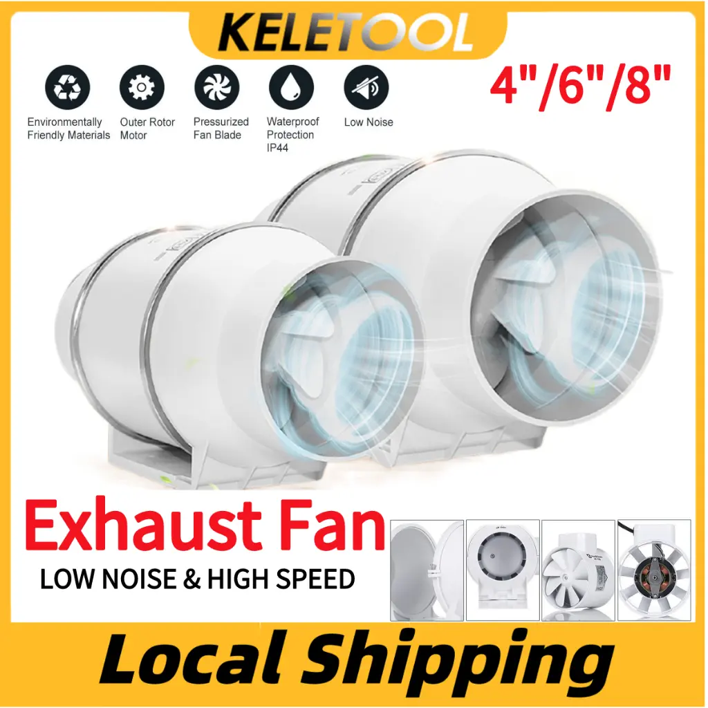 Exhaust Fan Kitchen Ventilation Fan Duct Booste Extractor Fan Kipas ...