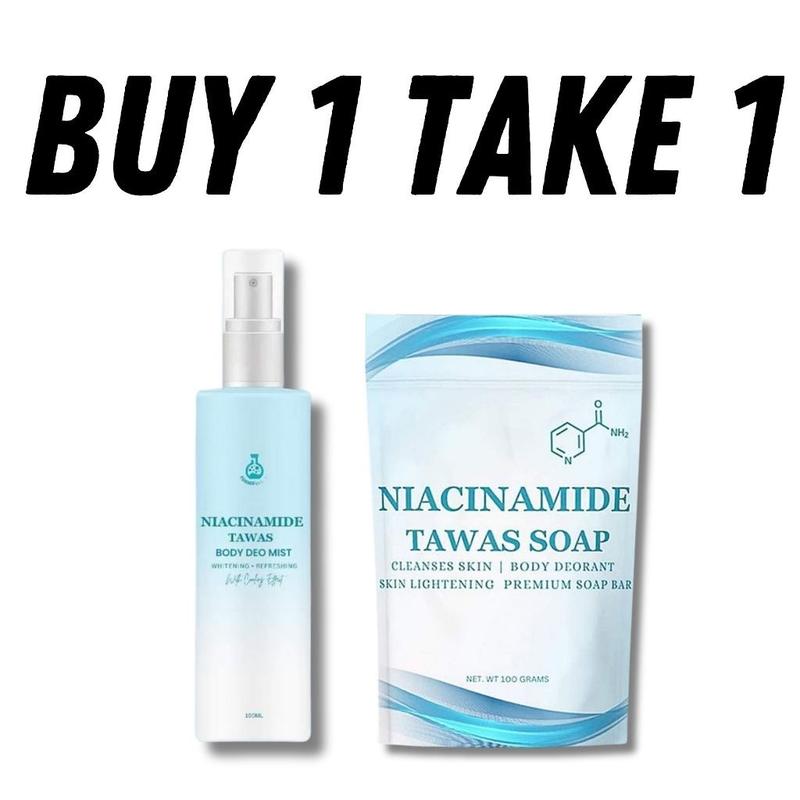 Niacinamide Tawas Soap 100g with Tawas Deodorant Mist 100ml Bundle ...