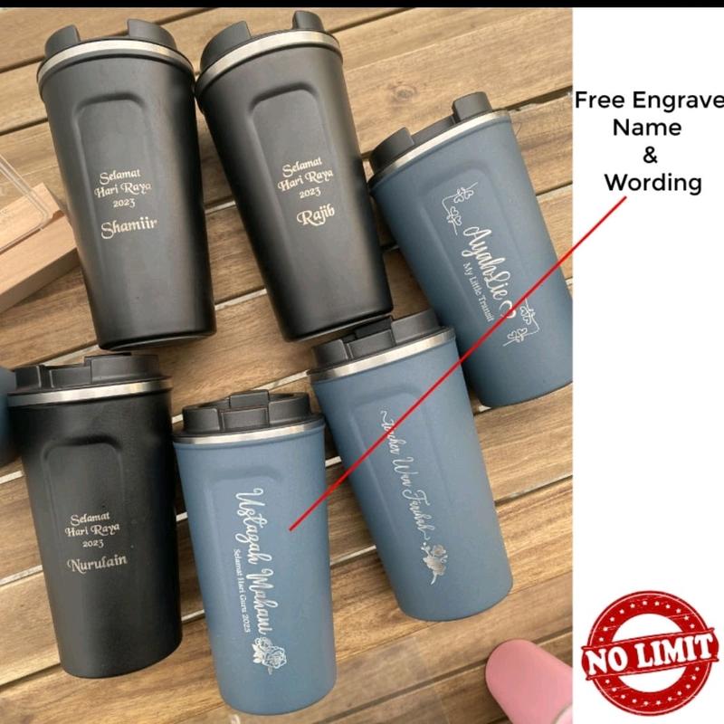CUSTOMISED PRODUCT !! Coffee Mug/Thermos Mug + Engrave Name (Free ...