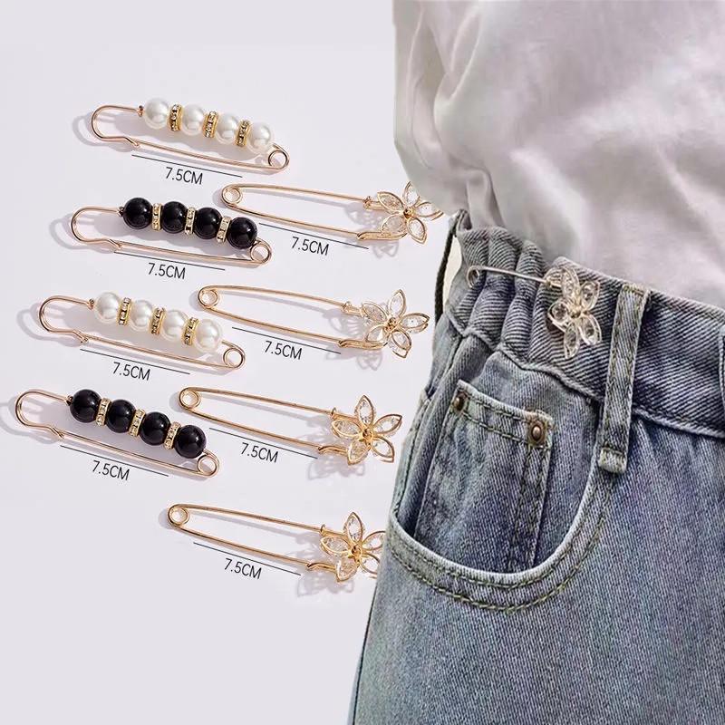 Pearl Hijab Pin Collection Waist Pinning Artifact Waist Pin Fixing ...