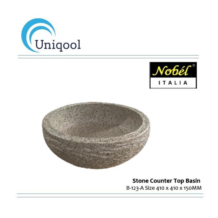 NOBEL 410MM Stone Counter Top Basin (Light Stone) - TikTok Shop Singapore