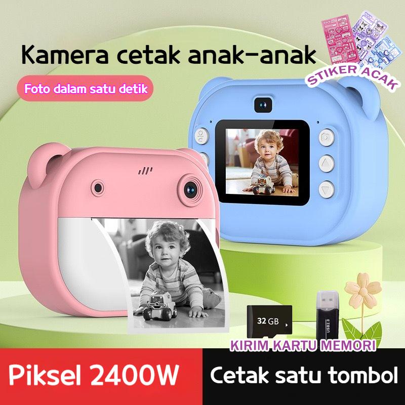 Lokal 2400W HD Kamera Anak Kamera Mini Dual Camera Instant Print - Shop ...