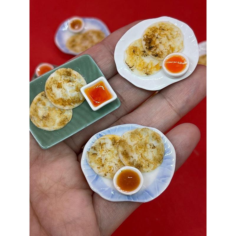 Handmade Miniature Roti Prata Food Set, Indian Food, Curry, Clay ...