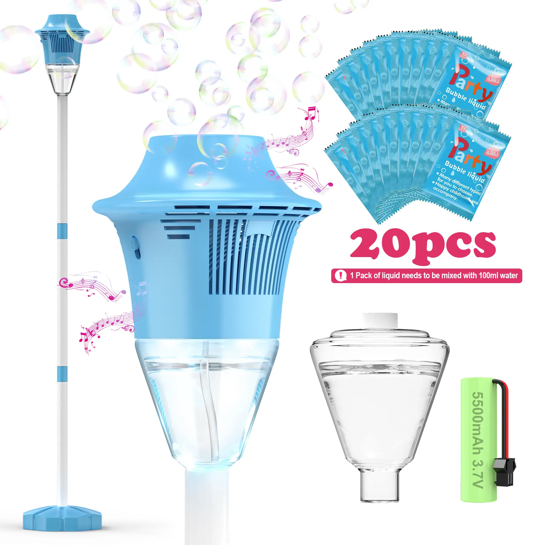 Bubble Maker for Kids,Adjustable Height Stand, 20,000+ Bubbles - TikTok Shop