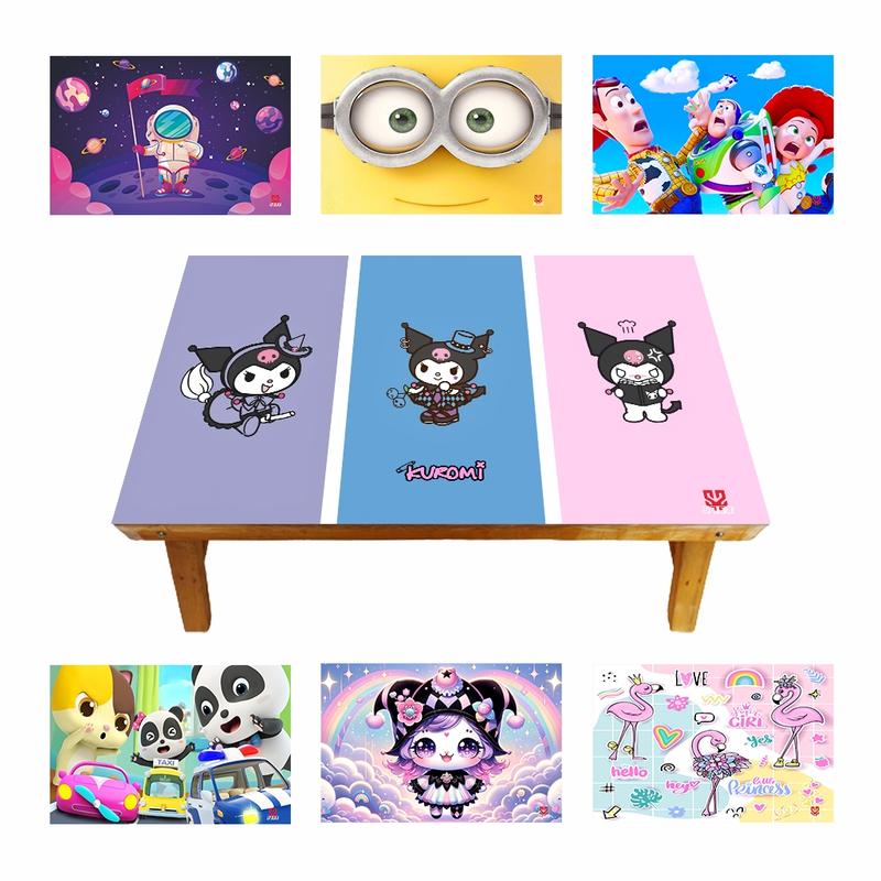 Meja Belajar Anak Lipat Kuromi Planet Didi Baby Bus Mixue Flamingos ...