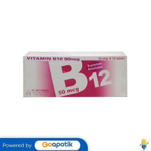 Jual VITAMIN B12 AFI FARMA 50 MCG BOX 100 TABLET - Kota Bekasi - Apotek ...