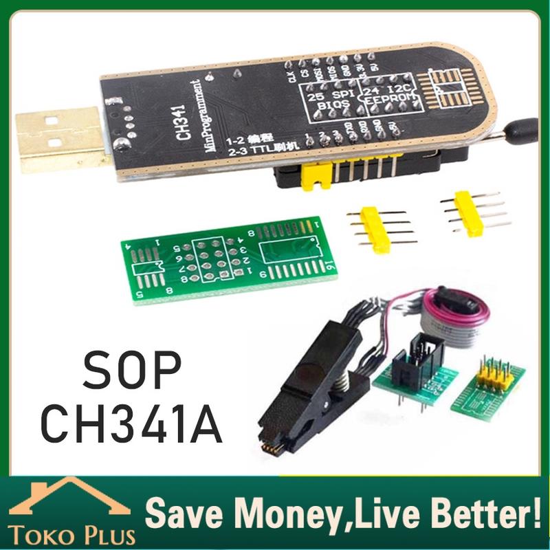 Paket komplit Alat Flash bios IC CH341 CH341A USB Programmer - Shop ...