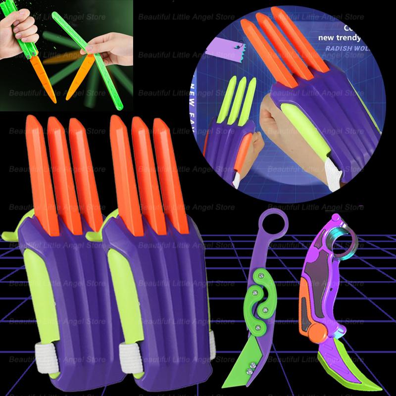 New 3D Carrot Gravity Claw Fidget Toys Decompression Push Card - TikTok ...