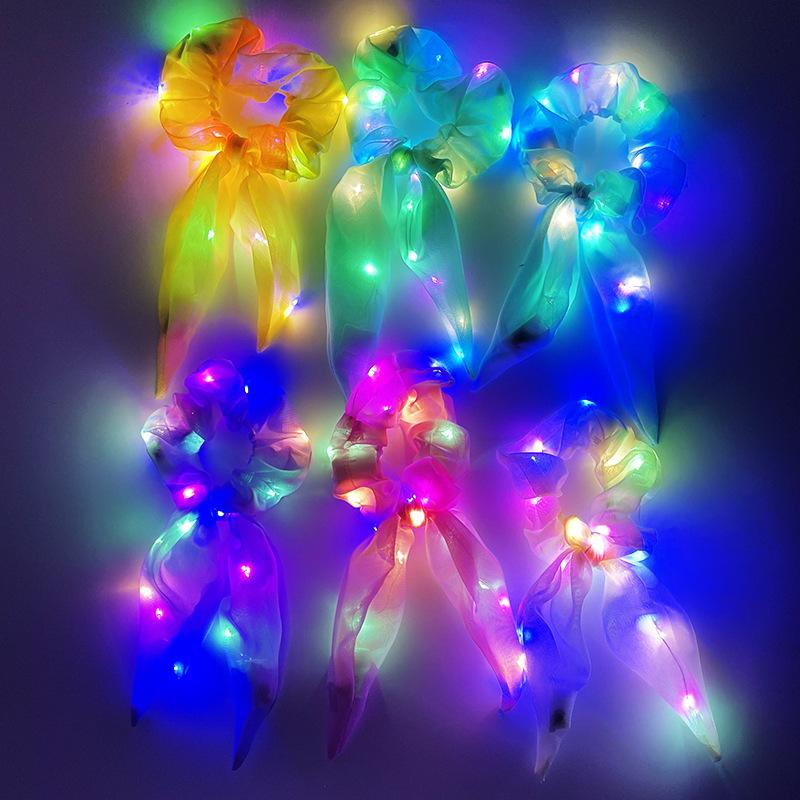 LED lights, large intestine hair ring, colorful glowing headband ...