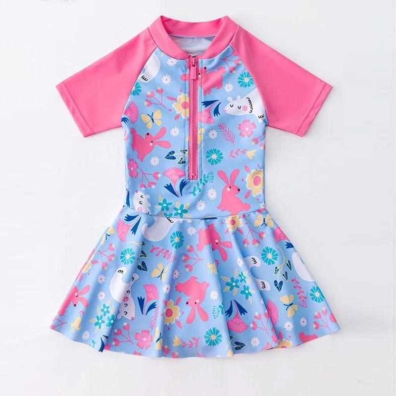 Children's Swimsuit for Girls Baby Stylish Sun Protection One-piece ...