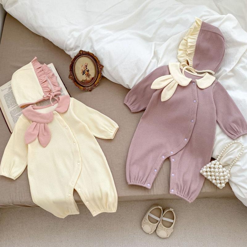 Jumpsuit Bayi, INS, Kolar Lapel Telinga Arnab, Baju Monyet Onesie ...
