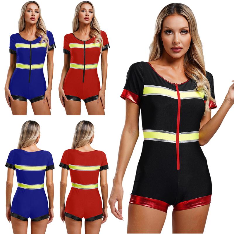 Miaeowve Women's Halloween Firefighter Cosplay Costume Short - TikTok ...